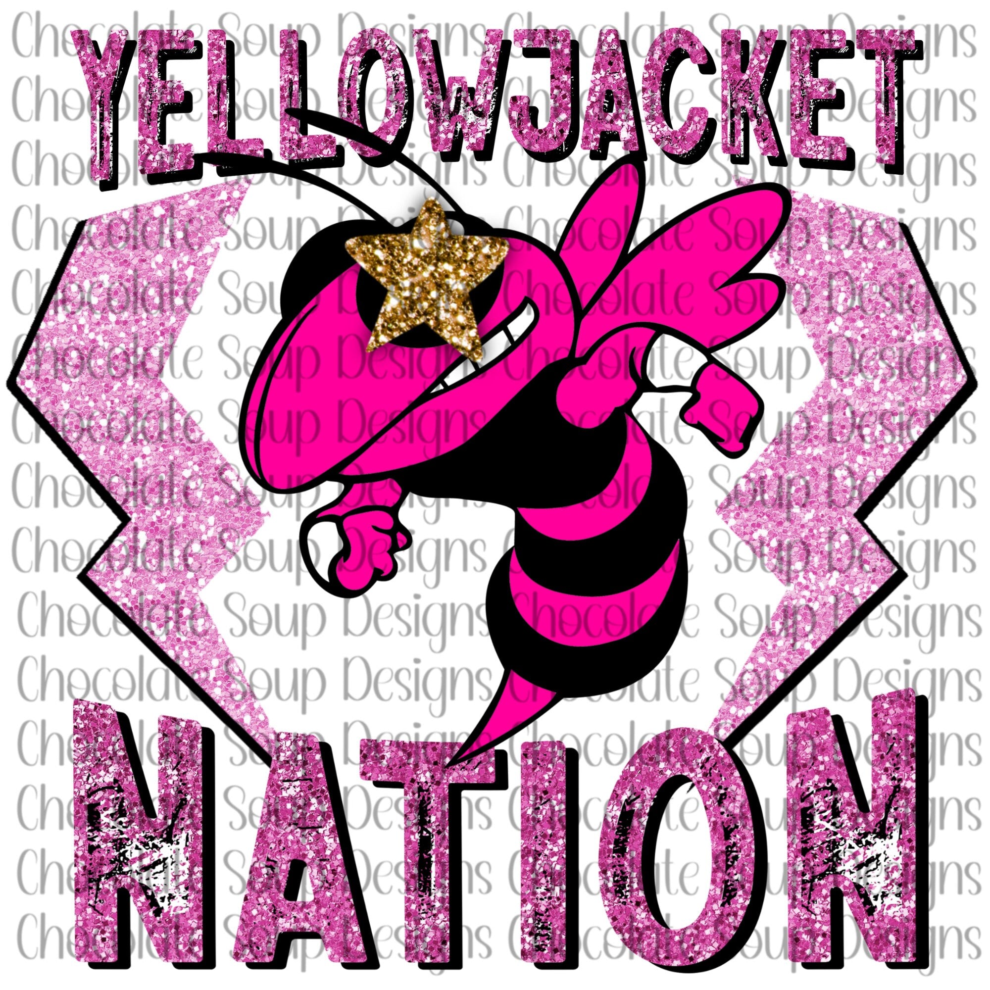 Yellowjacket Nation-Pink – Chocolate Soup Designs
