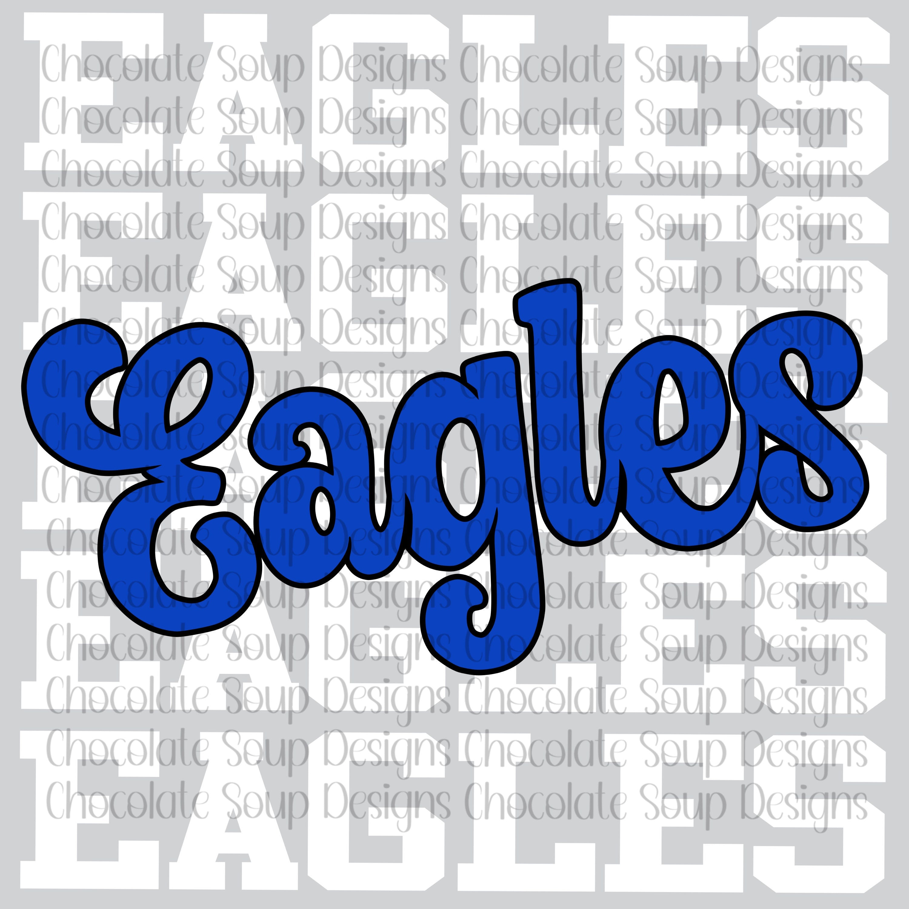 Eagles Stacked Team Name – Chocolate Soup Designs