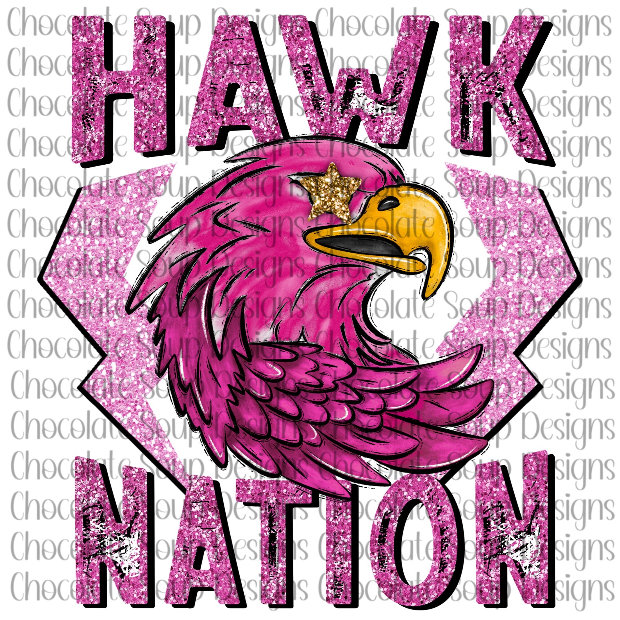 Hawk Nation-Pink – Chocolate Soup Designs
