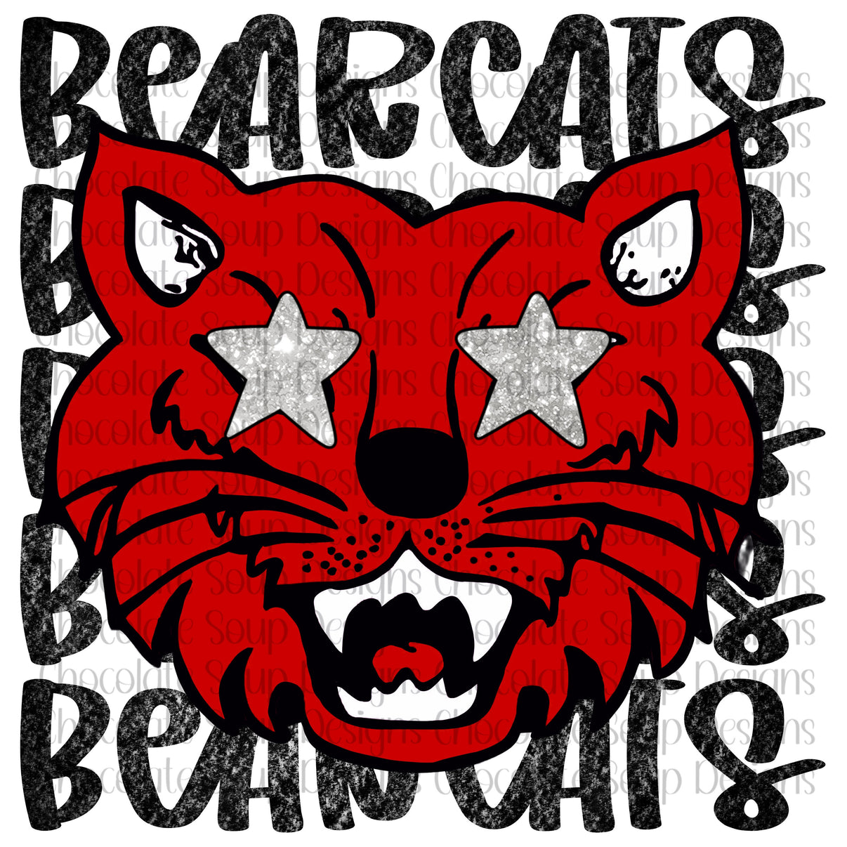 Bearcats Preppy Mascots-Red – Chocolate Soup Designs