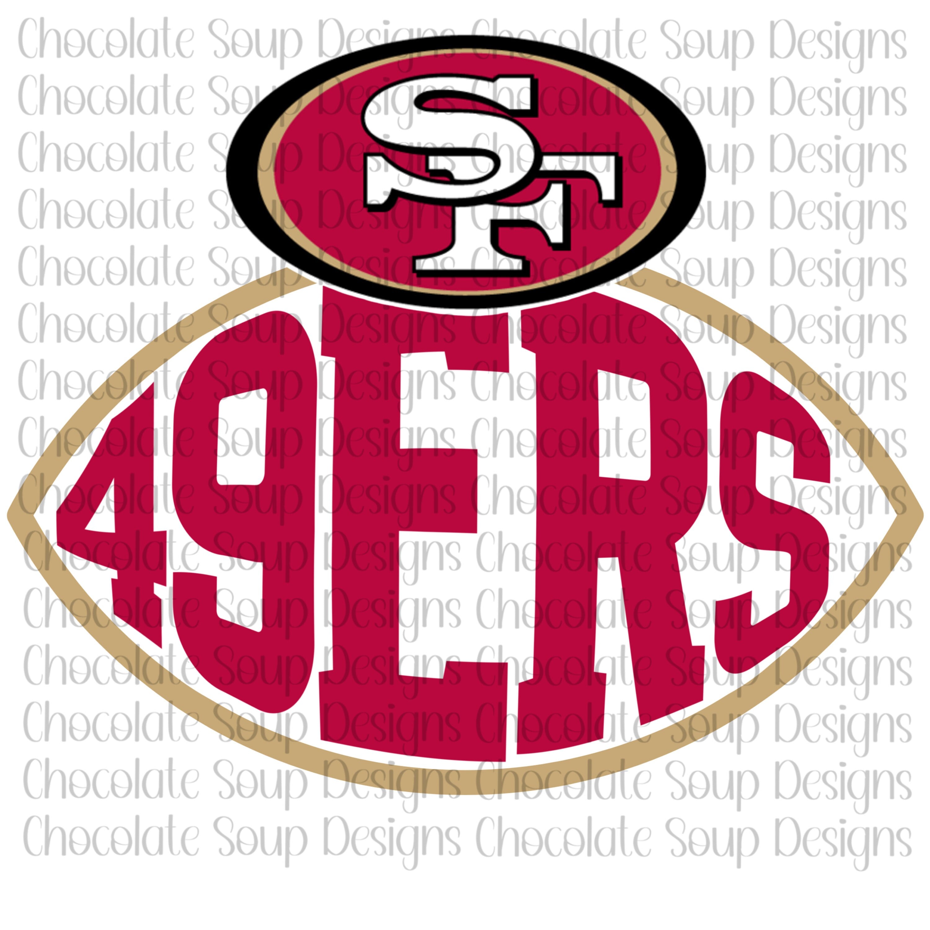 San Francisco Fourty-Niners Football PNG 49ers PNG – Chocolate Soup Designs